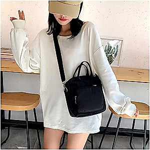 Hipi-shop Color small Clear Crossbody bag shoulder bag handbag for Anime Lolita Bag DIY Cosplay Display handbag (Black)