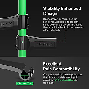 VIVOSUN Grow Tent High CFM Kit, Green Pole Range of 24"-48", Suitable for 2'x2', 3'x3', 4'x2' and 4'x4'Grow Tent, 4-Pack