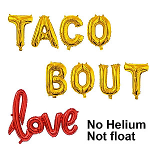 Cindo De Mayo LOVE Fiesta Bridal Shower Party Supplies Cactus Mexican Themed Banner for Anniversary Bachelorette Engagement Wedding Proposal Galentines Valentines Day Decorations 12PCS Kit of Qinsly