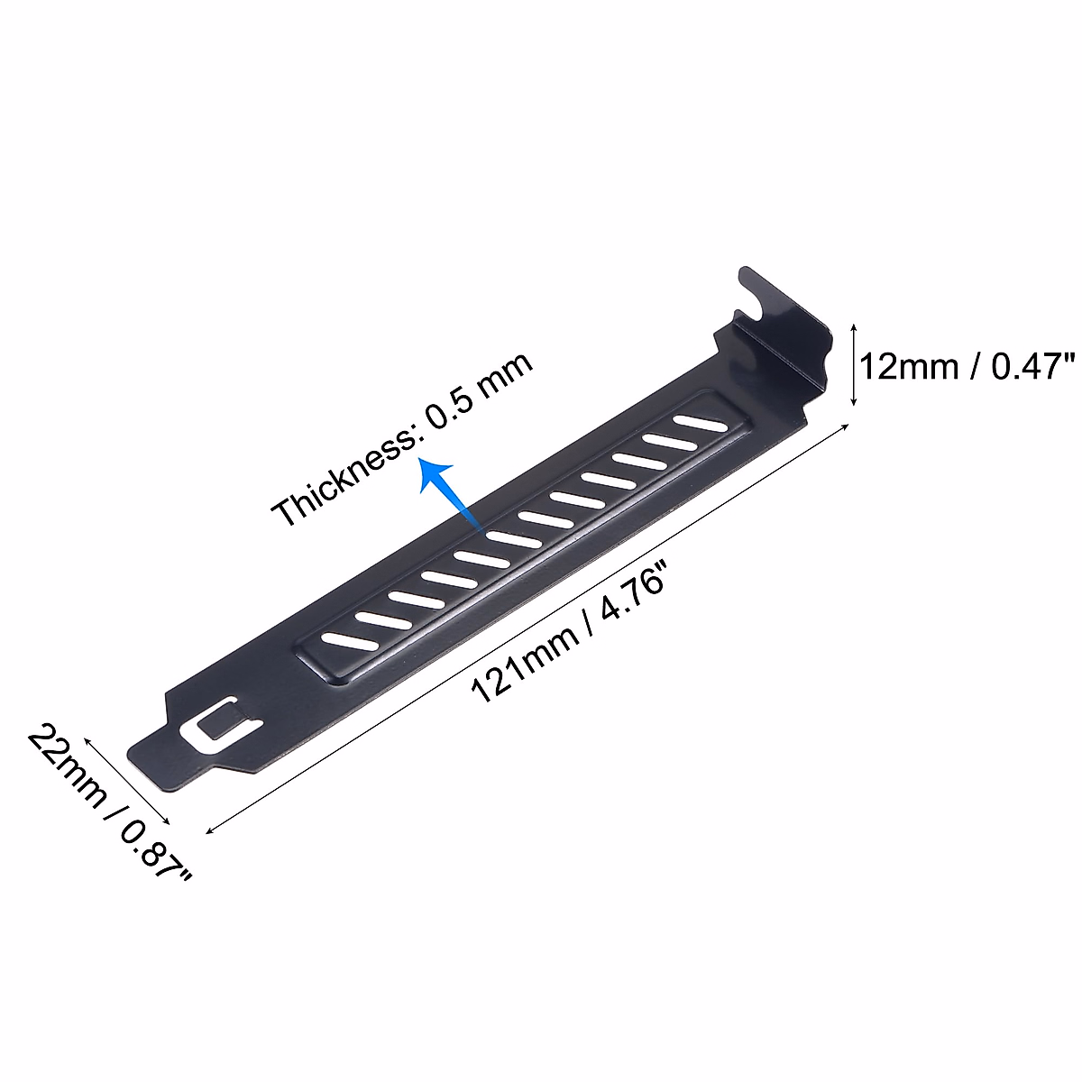 uxcell PCI Slot Covers with Screws for PC Case Airflow and Dustproof Black 4pcs