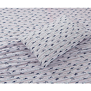Sheet Set For Boys/Teens Grey Shark White Red Light Blue New # Grey Shark (Twin)