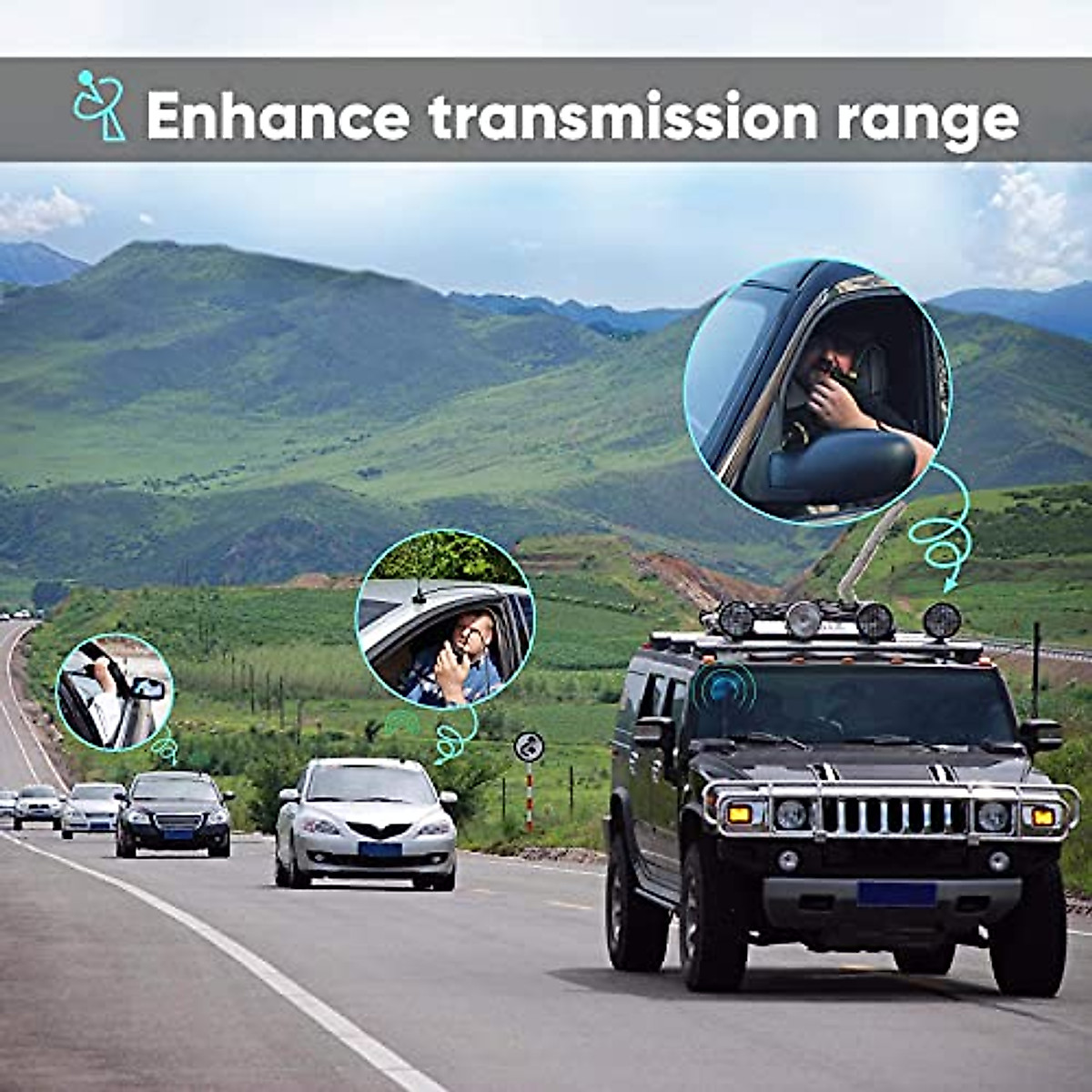 Bingfu Dual Band VHF UHF 136-174MHz 400-470MHz Ham Radio Magnetic Base Antenna Handheld Two Way Radio SMA Female Antenna for Kenwood Wouxun BaoFeng BF-F8HP UV-5R UV-82 BF-888S Ham Radio Walkie Talkie