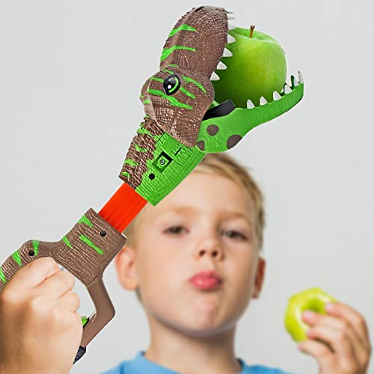 DINOBROS Dinosaur Chomper Toys for Kids with 3 Roar Sounds and Light Jurassic Dinosaurs Grabber Claw T-Rex Reacher Robot Hand Pincher Dino Snapper