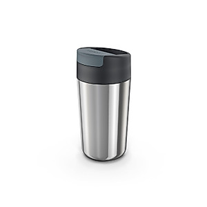 Joseph Joseph Sipp Stainless Steel Insulated Travel mug, Hygienic Leakproof reusable Vacuum thermal mug, Coffee & Tea Insulated Cup - 16 fl. oz