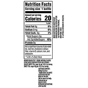 Pure Leaf Iced Tea, Subtly Sweet Peach, Lower Sugar, 18.5 Fl Oz (Pack of 12)