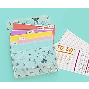 Yoobi Index Cards with Case | 4 Pack of Fun | 400 Total Notecards with Holder | Create Flash Cards for Homeschool