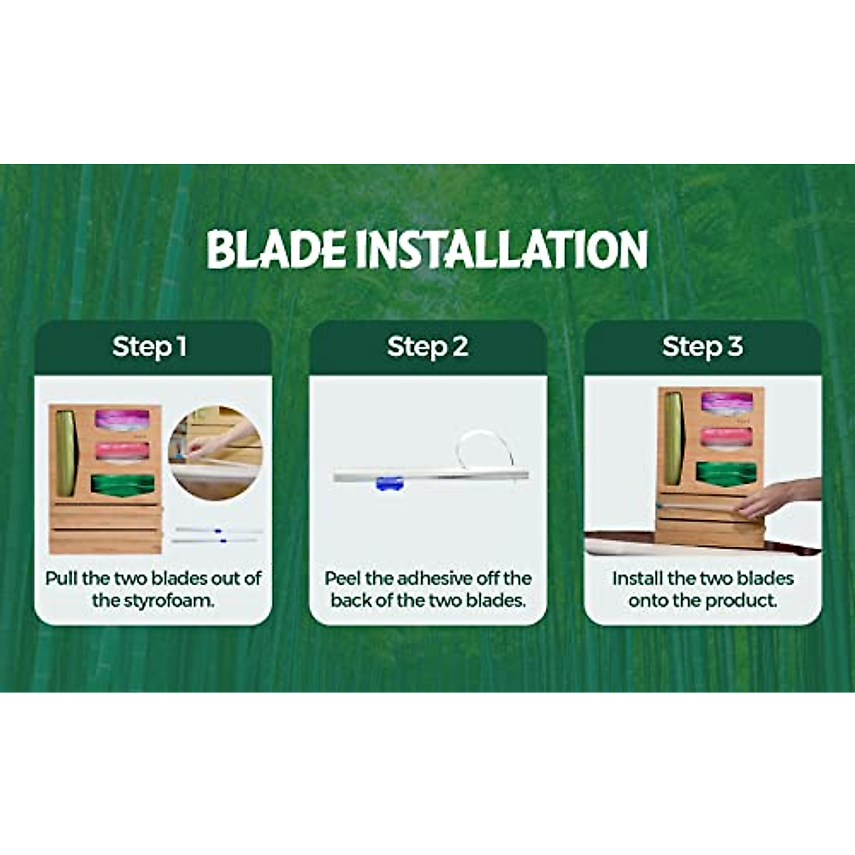 KitchenStamp Ziplock Bag Organizer for Drawer (Updated 2023), 6 in 1 Foil and Plastic Wrap Kitchen Organizers and Storage, Compatible with Ziplock, Glad, and Hefty Bags & 12” Aluminum Foil and Plastic Rolls (17.4 x 13.3 x 3.5)