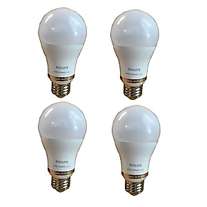 Philips Soft White A19 LED 60W Equivalent Dimmable WiZ Connected Smart Light Bulb 4 Pack