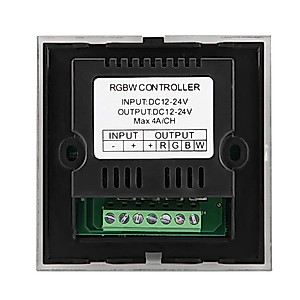 Psytfei LED Dimmer Wall Switch Wall Mounted Touch Panel Dimmer Switch Colorful Controller LED for LED Light Strip(Black)