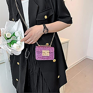 RARITYUS Sparkly Sequin Evening Bag for Women Glitter Crossbody Bag Clutch Shoulder Handbag with Chain Strap