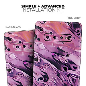 DesignSkinz Blurred Abstract Flow V51 Protective Vinyl Decal Wrap Skin Cover Compatible with The Samsung Galaxy S20 (Screen Trim & Back Glass Skin)