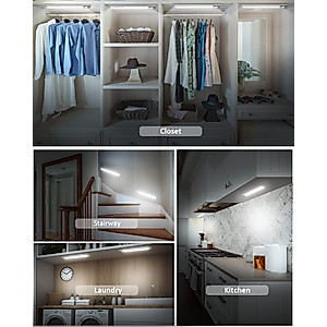 Under Cabinet Lights Motion Sensor : 54-LED Closet Lights 2000mah Magnetic Under Cabinet Lighting Wireless Rechargeable Under Counter Lights for Kitchen Wardrobe Laundry 12.6inch 2pack