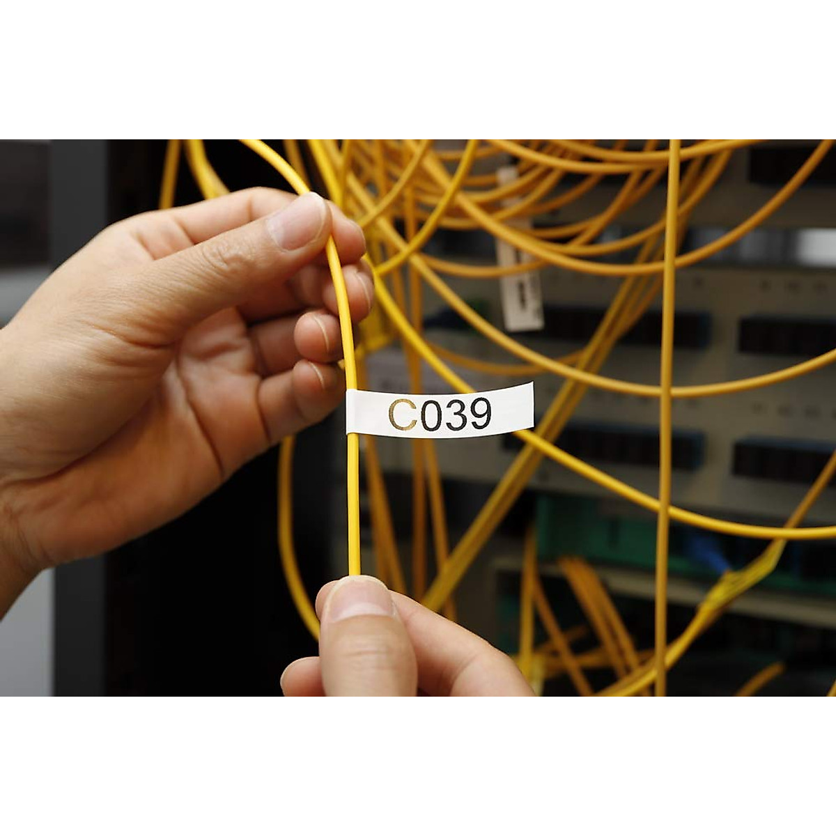 Rhino 4200 5000 5200 6000 3000 Label Tape Replacement for Dymo 18444 1805435 Permanent Vinyl Rhino Work with Industrial Label Maker Tape S0718600 Rhinopro Refills, 1/2"X18', 12mm x 5.5m, 4 Cartridges