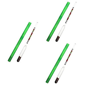 KICHOUSE 3 Pcs Sugar Meter Maple Syrup Hydrometer for Beer Hydrometer for Moisture Content Scale Hydrometer Mead Hydrometer Beer Hydrometer Maple Sap Hydrometer Borosilicate Glass