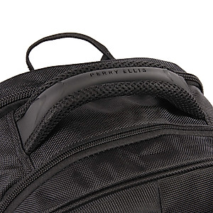 Perry Ellis M140 Business Laptop Backpack, Black, One Size