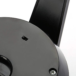 Jadpes Rotating Jewelry Display Stand, Solar 360 Degrees Rotating Turntable Display Stand with 4 LED Light Display Turntable for Display Jewelry Watch Collectibles Shop Display(#1)