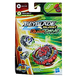 Beyblade Burst QuadDrive Wrath Cobra C7 Spinning Top Starter Pack - Defense/Attack Type Battling Game with Launcher, Toy for Kids