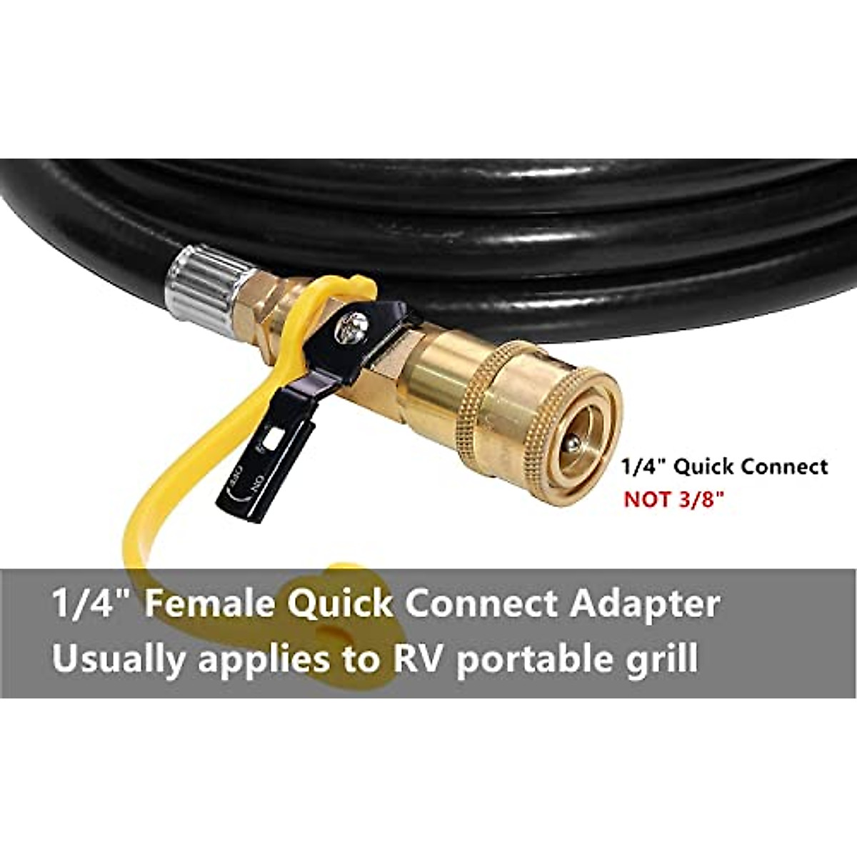 DOZYANT 6 Feet Quick Connect Propane Hose with Regulator Replacement for Olympian 5100, 5500 RV Grill Parts and Other Low Pressure LP Gas Grill, Heater, 1/4" Female Quick Connect Adapter x Acme Nut