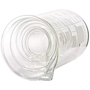 Ackers Boro3.3，Griffin Low Form Scientific Glass Beaker Set-50ml,100ml,250ml,500ml,1000 mL (Pack of 5)