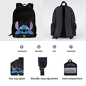JISECOT 17 Inch Laptop Backpack Travel Daypack Cartoon Cute Bookbag for Women Men Hiking Gift