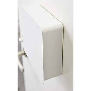 Yamazaki Home Square Magnetic Cabinet-Keychain Holder Organizer | Steel | Key Storage, One Size, White