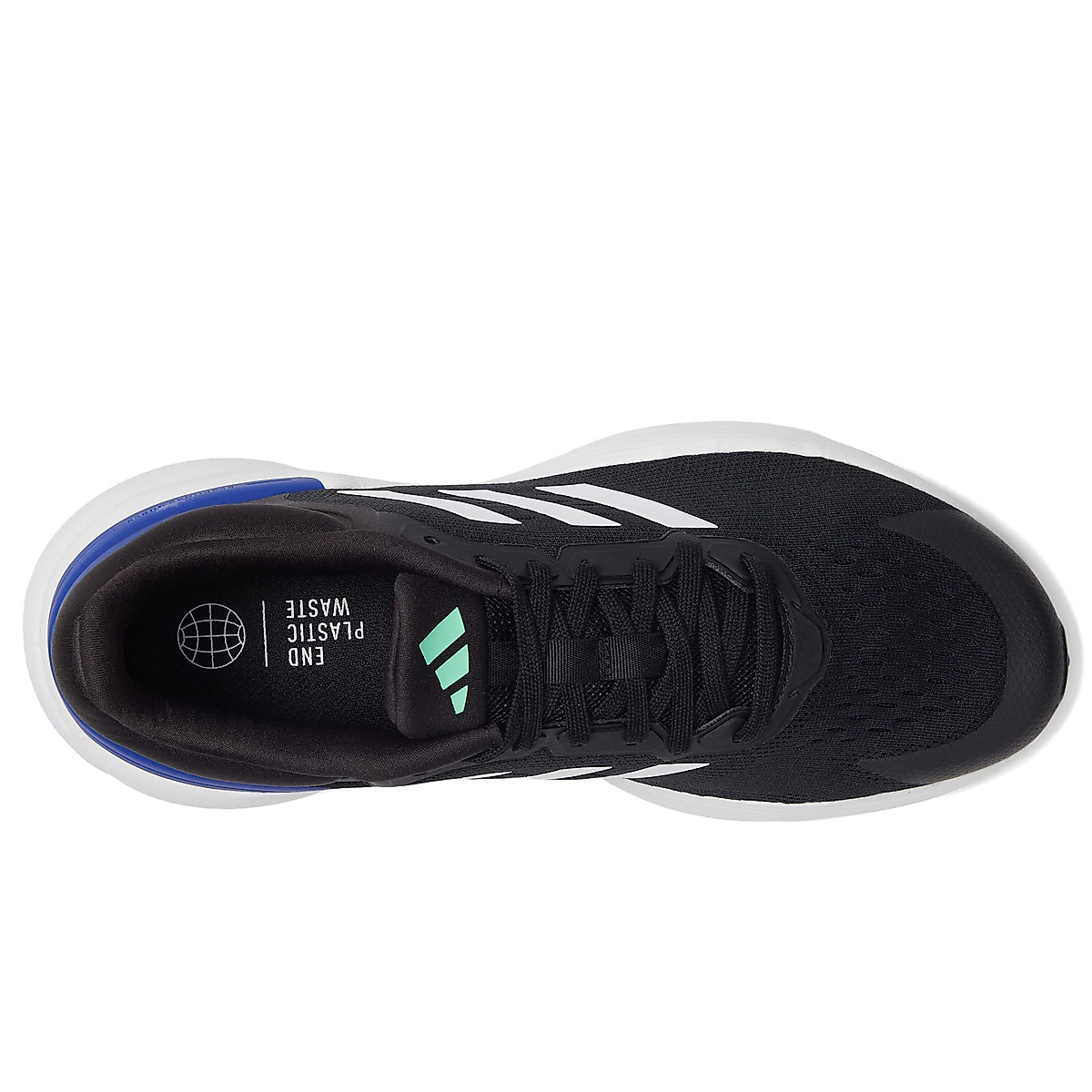 adidas Men's Response Super 3.0 Running Shoe, Black/White/Pulse Mint, 11.5