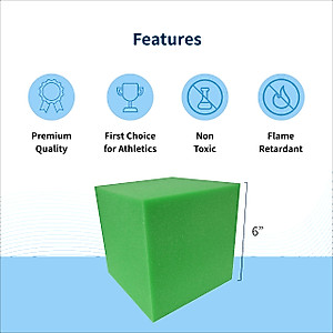 Envirolite 6" Bulk Foam Cubes Full Pallet of Premium Quality Foam Cubes for Foam Pits | for BMX Pits, Trampoline Parks, Ninja Gyms, Gymnastics & Skatepark Foam Pits | 960 Foam Cubes, Lime Green