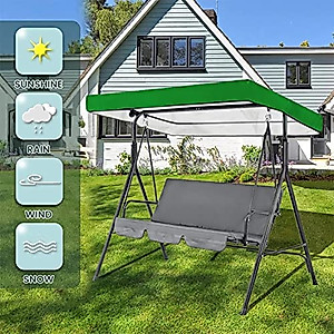 BTURYT Replacement Canopy for Swing Seat 2/3 Seater Garden Hammock Cover,Patio Swing Top Cover for Patio Yard(top Cover only)