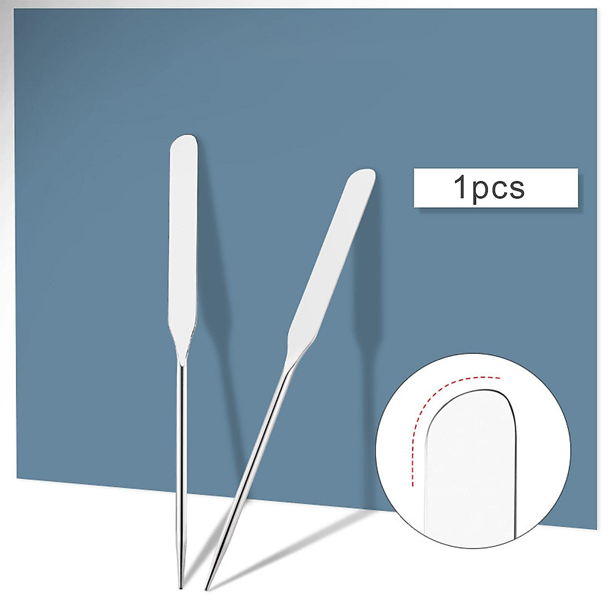 MERIGLARE Stainless Steel Makeup s for Professional, Beginner 161mm Long Facial Mixing Stick (Silver) Fine Workmanship Stylish Durable