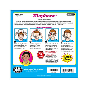 Super Duper Publications | Elephone Sound Amplification Headset | Educational Auditory Learning for Children