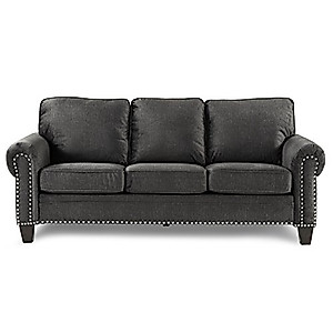 Homelegance Cornelia 86" Fabric Sofa, Dark Gray