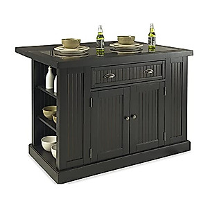Nantucket Distressed Black Kitchen Island by Home Styles