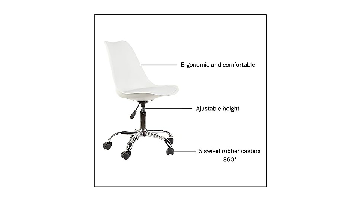 +gardenlife Tulip Armless Chair - Adjustable & Elegant