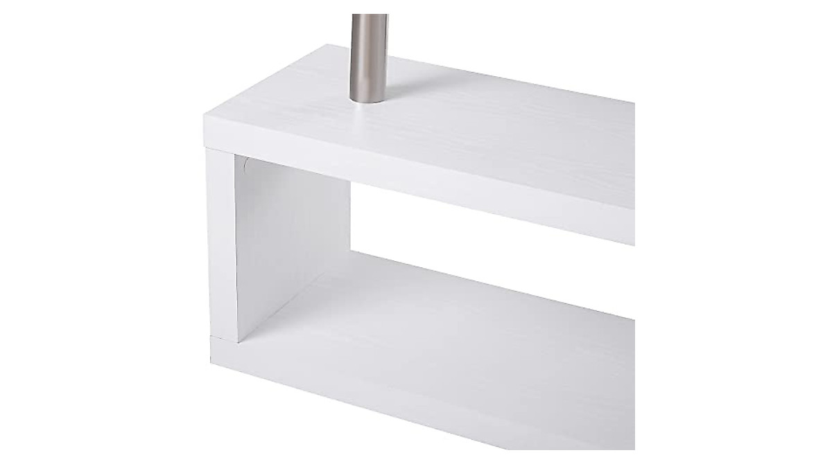 HOMCOM Rotating Corner Desk | Space-Saving L-Shaped & Straight Workstation
