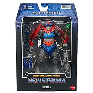 Masters of the Universe Masterverse Action Figure, Stratos Toy Collectible with Articulation & Accessories, 7 inch