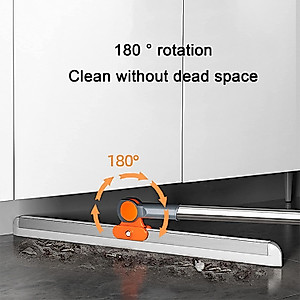 Floor Scraper, Long Handle Wiper Broom, Multi-Purpose Rotating Floor Scraper, Wet and Dry, Kitchen Sweeping Hair, Tile Pet Hair Floor Glass Window Water Foam Deep Cleaning