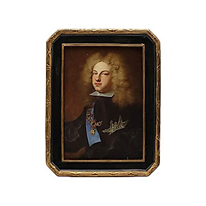 YULINK 5x7 Vintage Picture Frame, Antique Ornate Black and Gold Octagon Photo Frame, for Tabletop and Wall Display, Decorative Retro Home Decor, Old Fashioned Photo Gallery Art