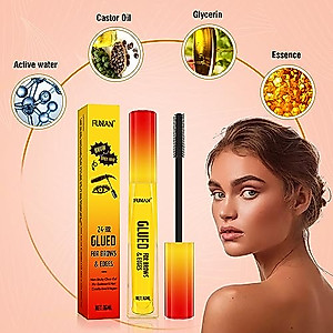 FUNAN Eyebrow Gel,Clear Brow Gel,Glued for Brows & Edges, for Styling Brows,16ml (1 pack)