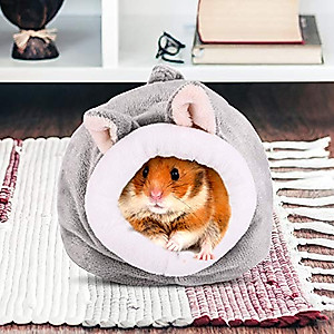 balacoo Hamster Winter Warm Bed House Hideout Small Animals Sleeping Cave Cotton Nest for Rat,Dwarf Hamster,Syrian Hamster
