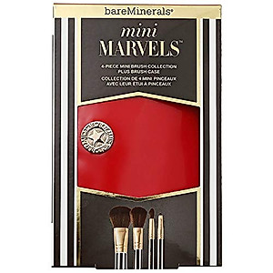 bareMinerals Mini Marvels 4pc Mini Brush Collection w/ Brush Case