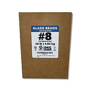 #8 Glass Beads - (10 LBS or 4.54 kg) - Blasting Abrasive Media (Medium) - 70-100 US Mesh for Blast Cabinets or Sand Blasting Guns