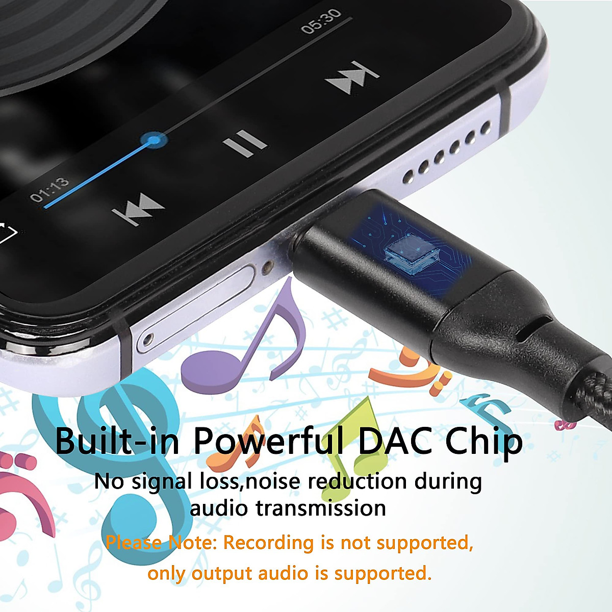 CERRXIAN 6.56FT USB C to Dual RCA Audio Stereo Cable, USB Type C Male to 2 RCA Male AUX Y Splitter Cord for Tablet, Laptop,Phone,Amplifier(2RCA-C)