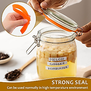 8 Pieces 3.8" Silicone Gasket Canning Rings, Rubber Seals for Glass Jars, Silicone Sealing Rings, Leak Proof Jar Seal Accessories, Suitable for Mason Jars Jar Lids