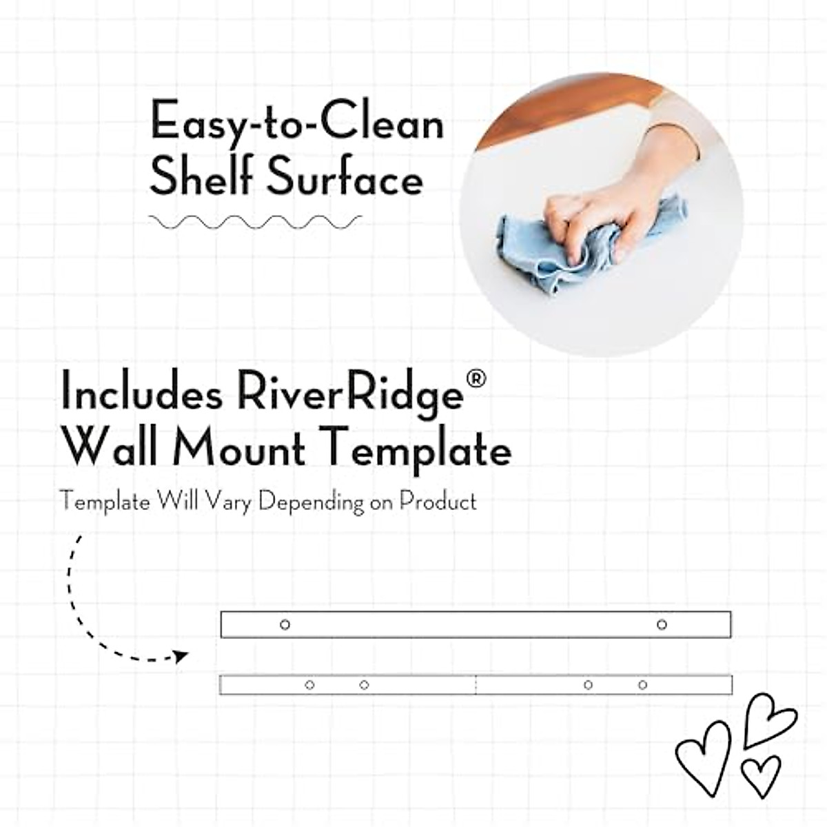 RiverRidge Kids Book Nook Wall Bookshelf Set (2 Pack) - White Shelves for Nursery, Playroom and Living Room - Spacious Shelves for Favorite Books, Albums & Keepsakes - Easy Assembly & Mounting