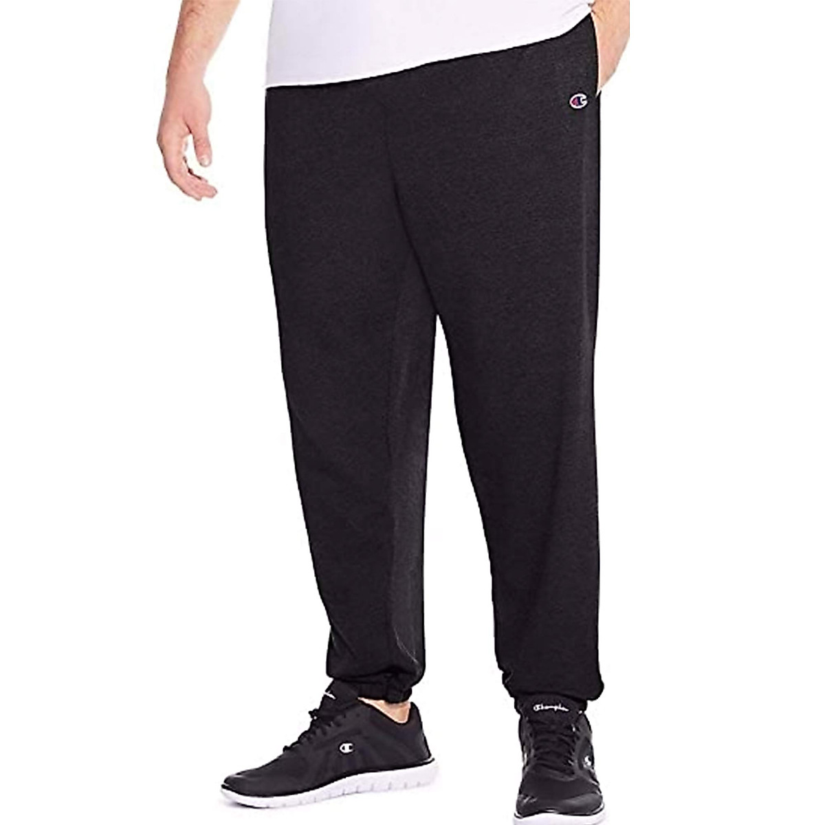 Champion Men's Big Closed Bottom Jersey Pant, Black, 2X/Tall