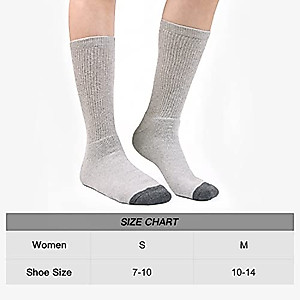 WANDER Women's Athletic Crew Socks 8 Pairs Cushion Running Socks for Women Sport Wicking Cotton Socks 10-14 (8 Pair Grey)
