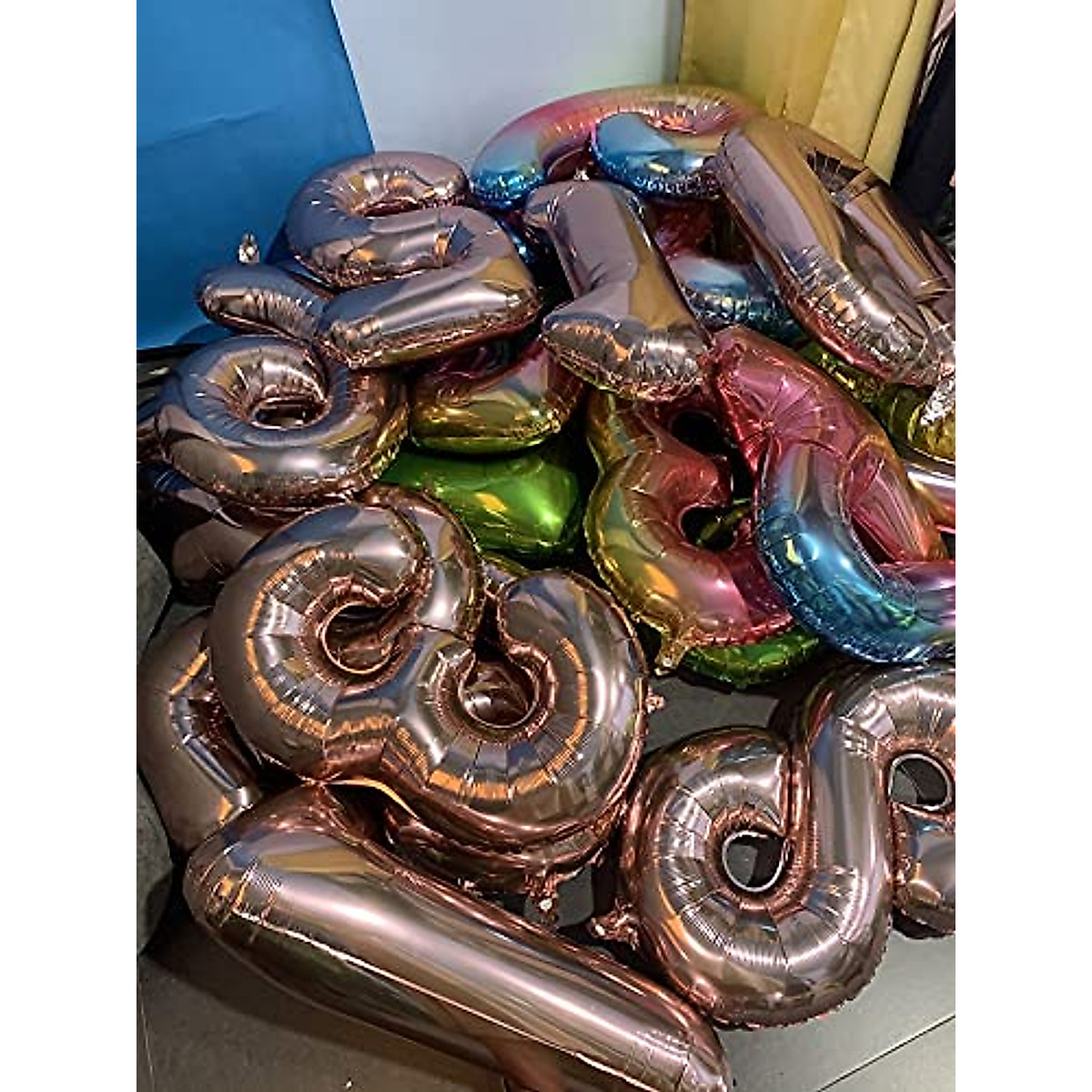 32 Inch Rose Gold Number 2 Balloons Foil Ballon Digital Birthday Party Decoration Supplies (Rose Gold Number 2 Balloon)