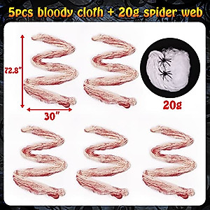 Moon Boat 364” x 30” Halloween Cheesecloth Decorations Creepy Cloth + Spider Web - Hallowmas Haunted House Indoor Outdoor Party Decor