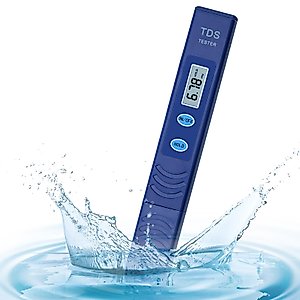 TDS Water Tester, Drinking Water Tester, 0-9990 PPM Meter Water Quality Tester, Portable Water Tester for Drinking Water, TDS Meter Digital Water Tester, 1 Pack, Deep Blue