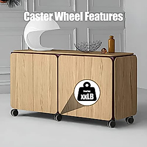 Cofufu Self Adhesive Caster Wheels Set for Trash Can, Storage Box (4PCS, 1.5")